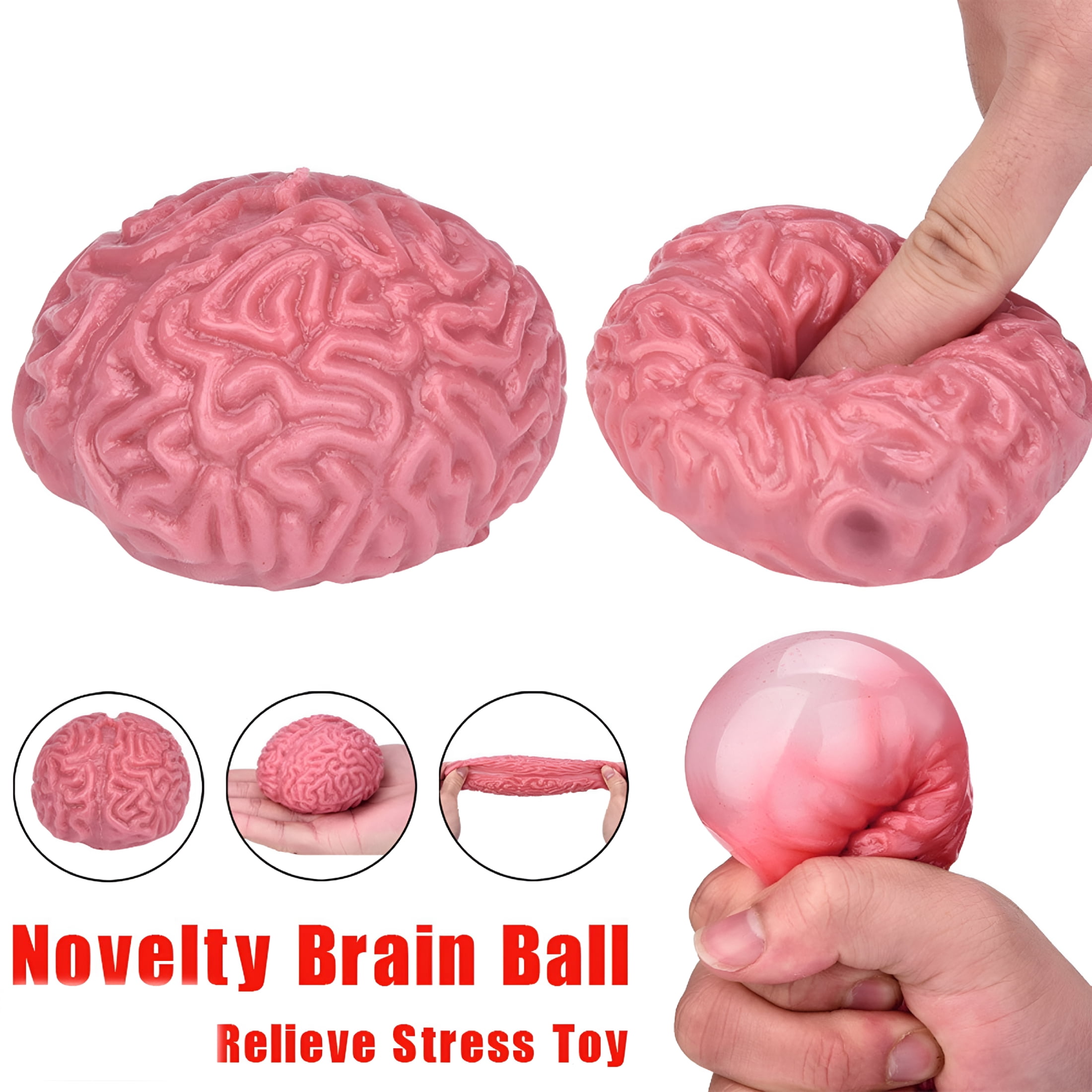 CYFW Brain Stress Balls Mystery Brain Fidget Ball Stress-Relieving ...