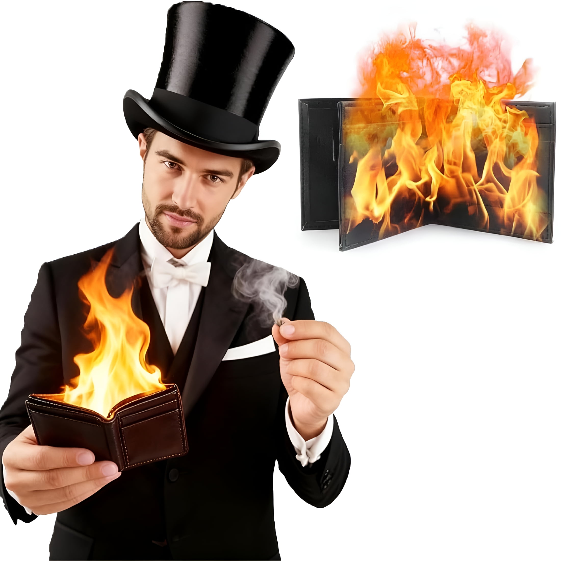 CYFW Fire Wallet Magic Trick, Novelty Trick Wallets, Inconceivable ...