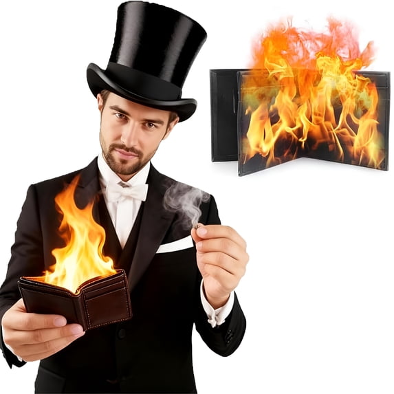 CYFW Fire Wallet Magic Trick, Novelty Trick Wallets, Inconceivable ...