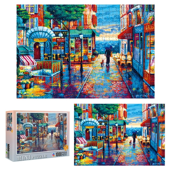 CYFW Romance Town Jigsaw Puzzles 1000 Pieces,Unique Puzzles for Adults ...