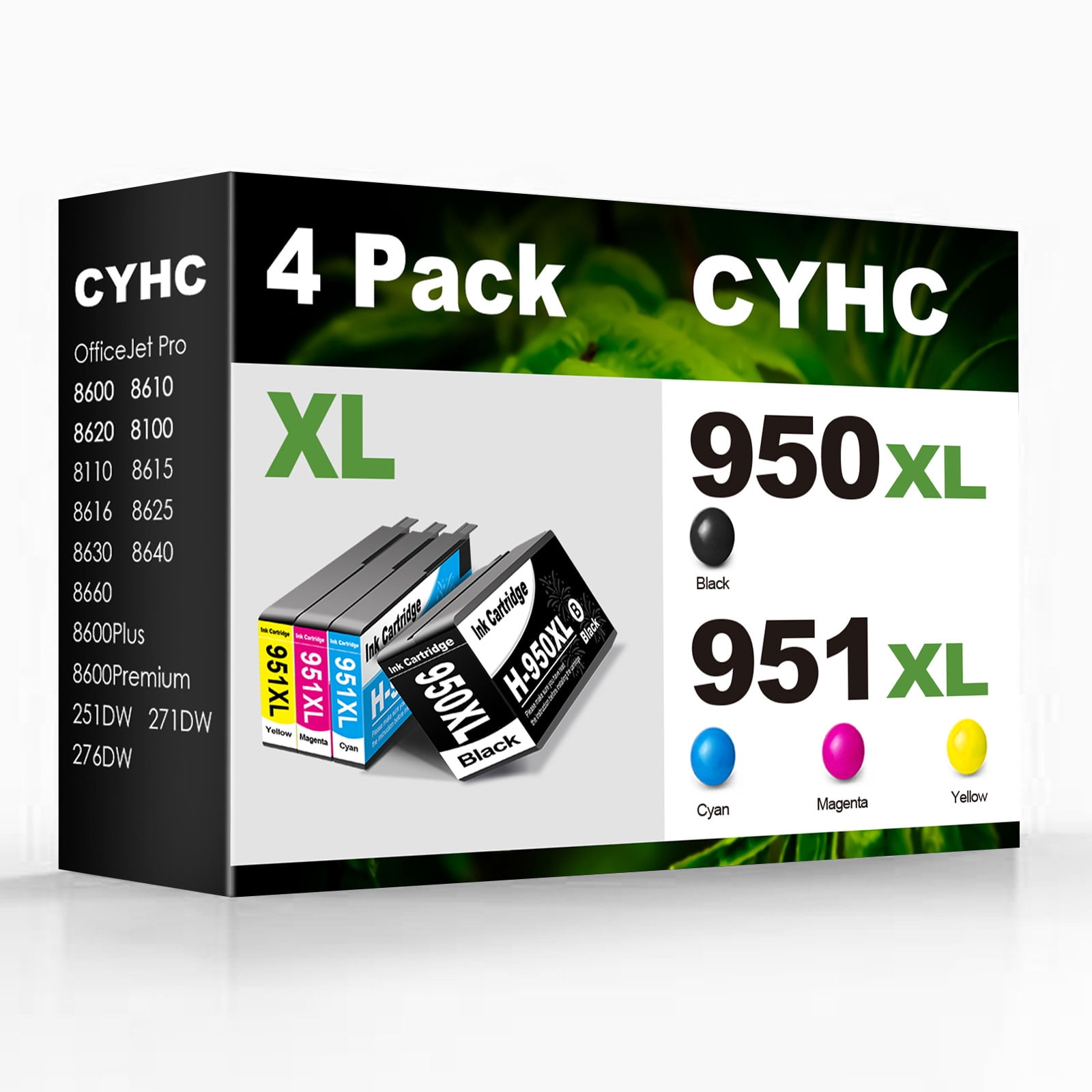 CYHC 950XL 951XL Combo Pack Ink Cartridges Replacement for HP 950 951 ...