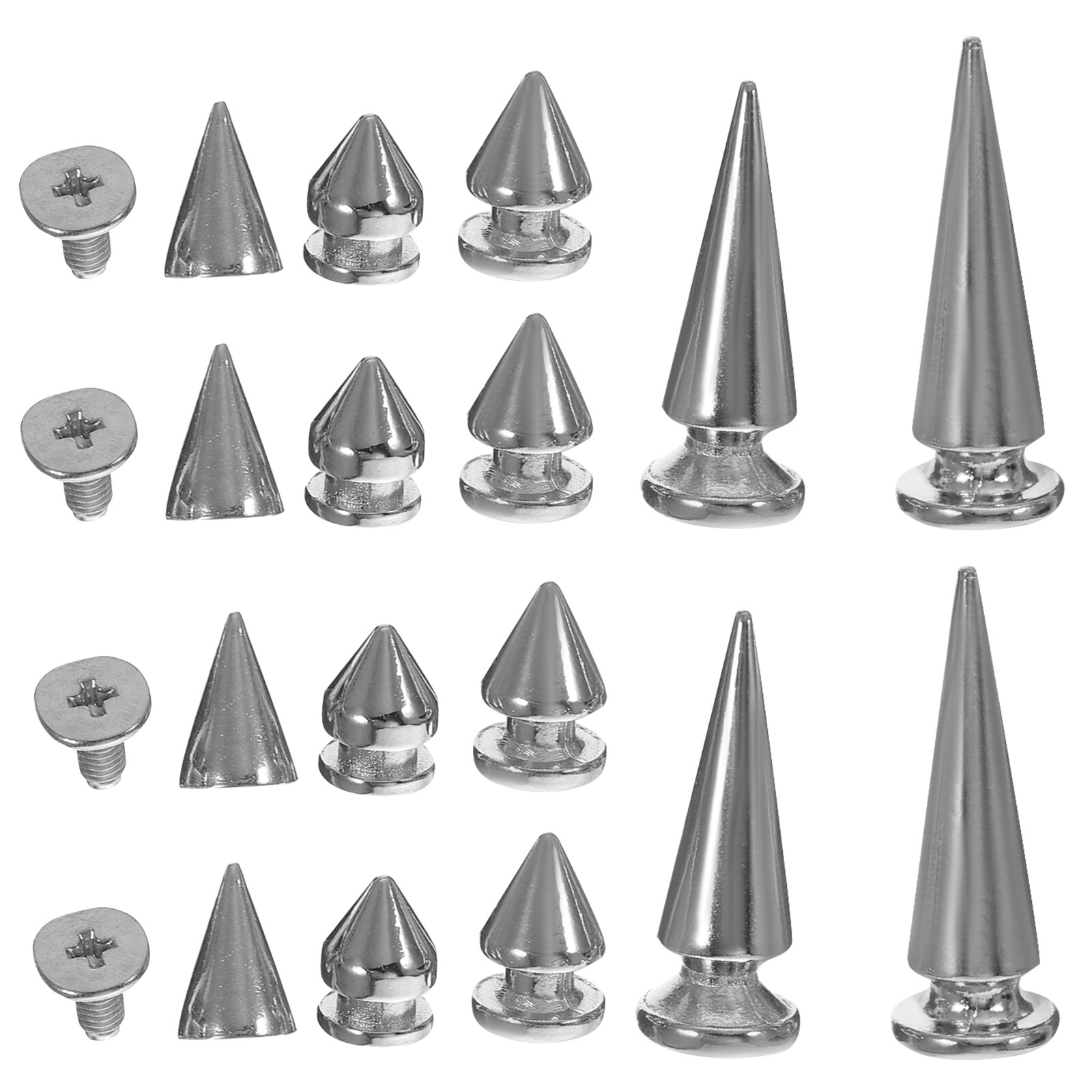 CYLINDSOME 1 Bag of Leather Clothing Cone Spike Belt Bag Diy Alloy ...