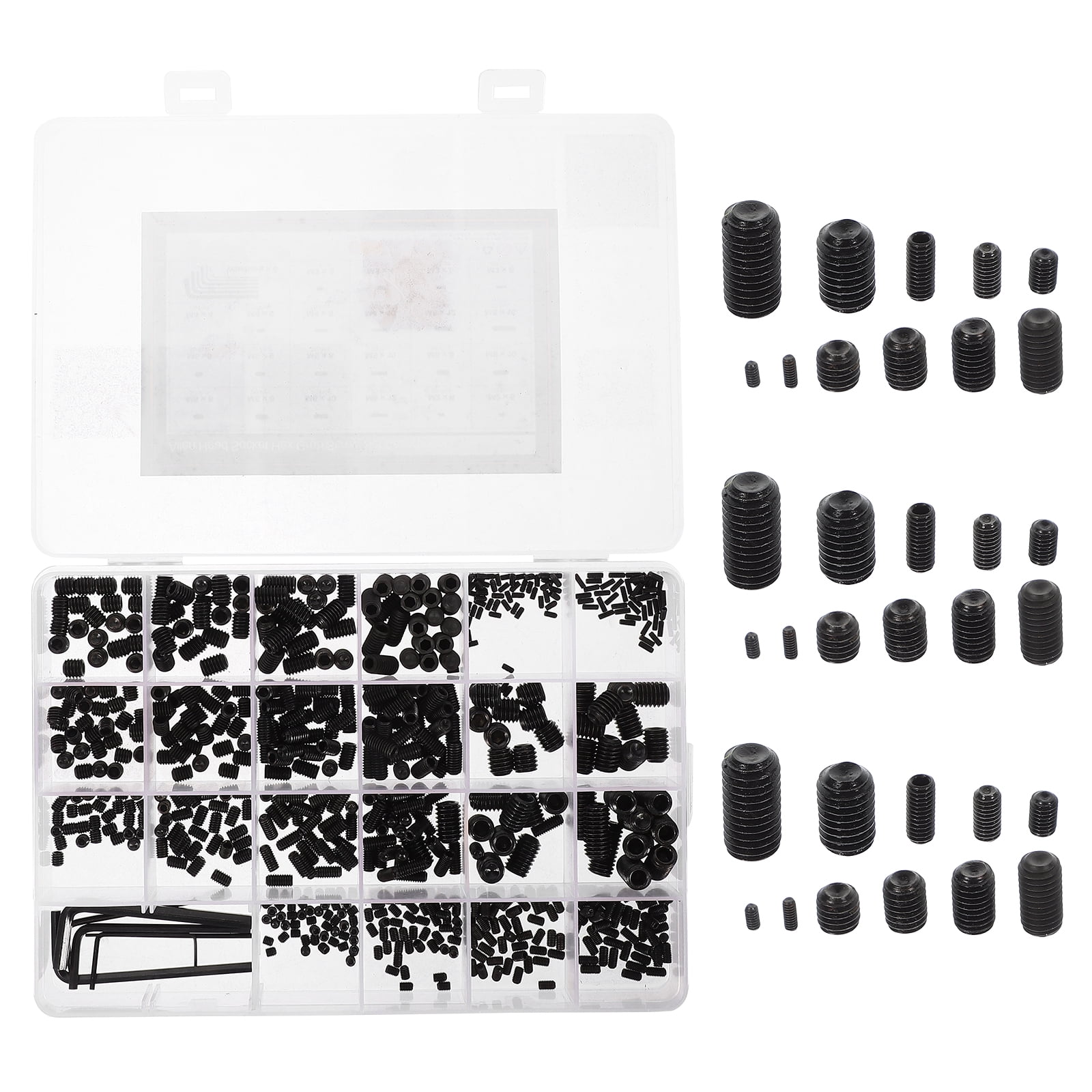 CYLINDSOME 1 Set Screws Assortment Kit Internal Hex Drive Screws Set ...