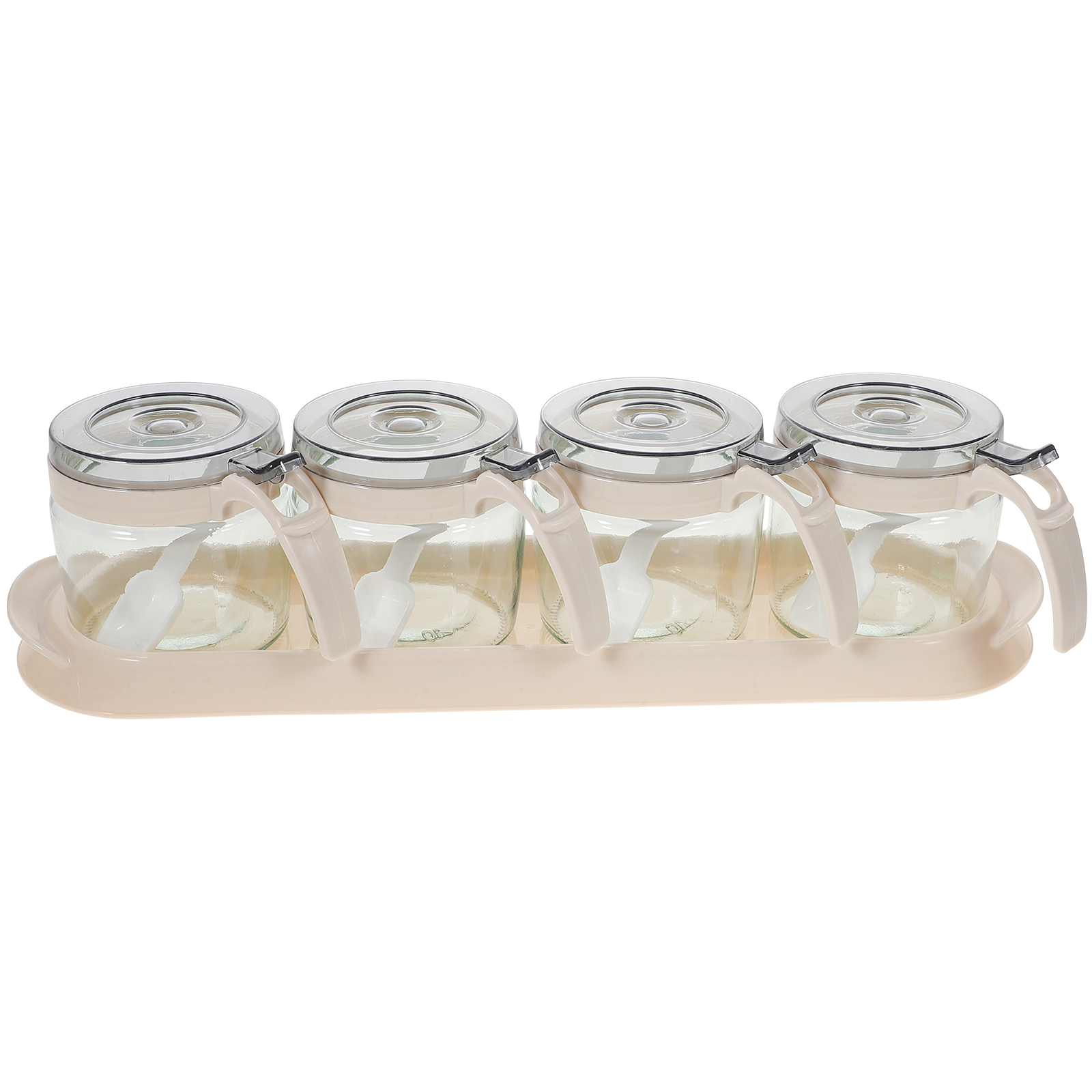 CYLINDSOME 1 Set of Household Lidded Spice Jar Condiment Container with ...