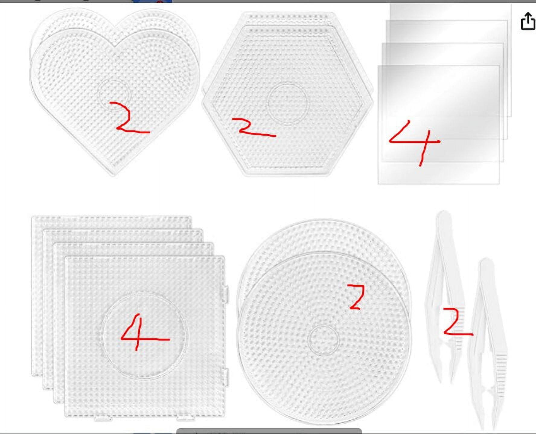 CYLINDSOME 1 Set of Large Fuse Beads Boards Clear Plastic Pegboards for ...