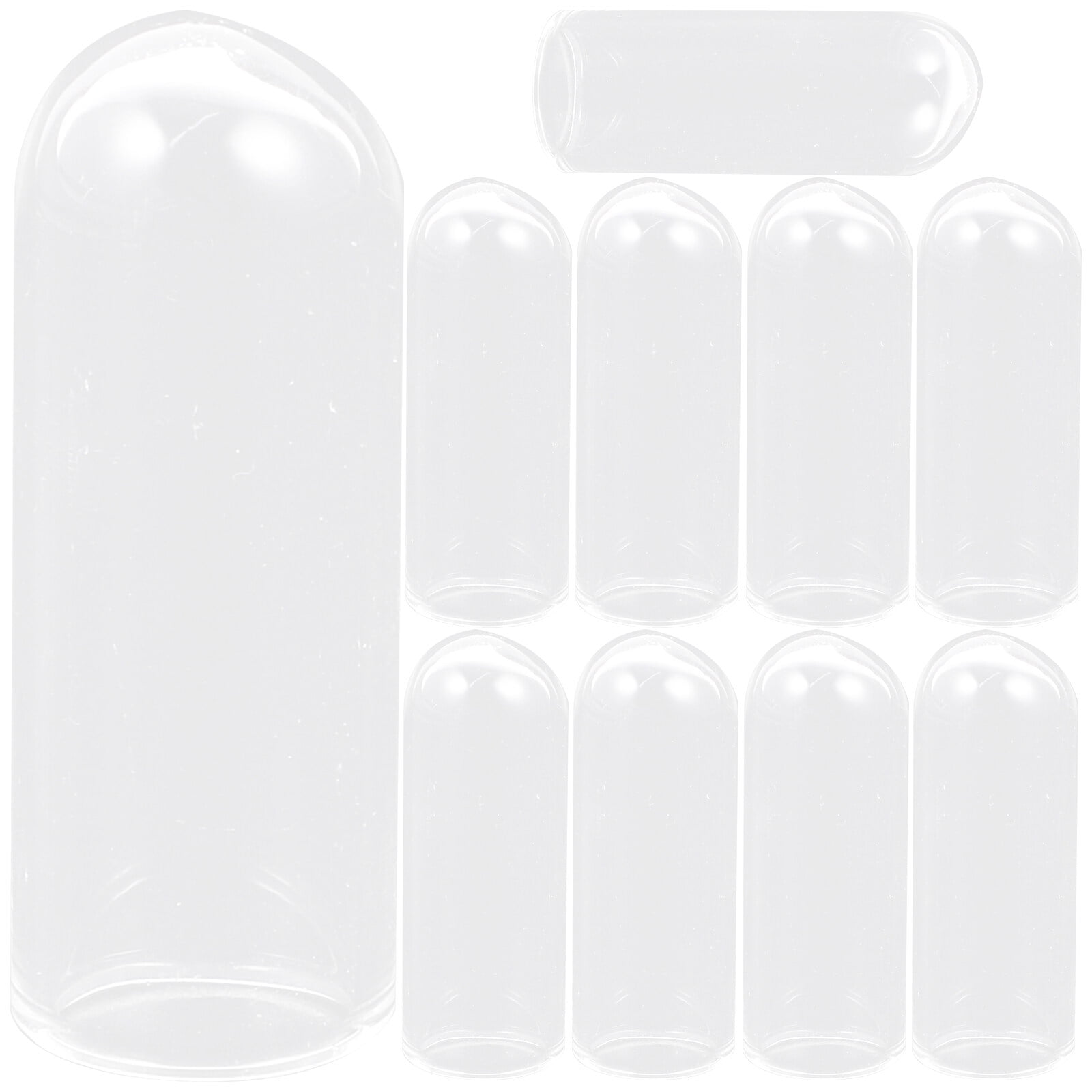 CYLINDSOME 12pcs Glass Heat Resistant Straw Tips Cover Reusable ...