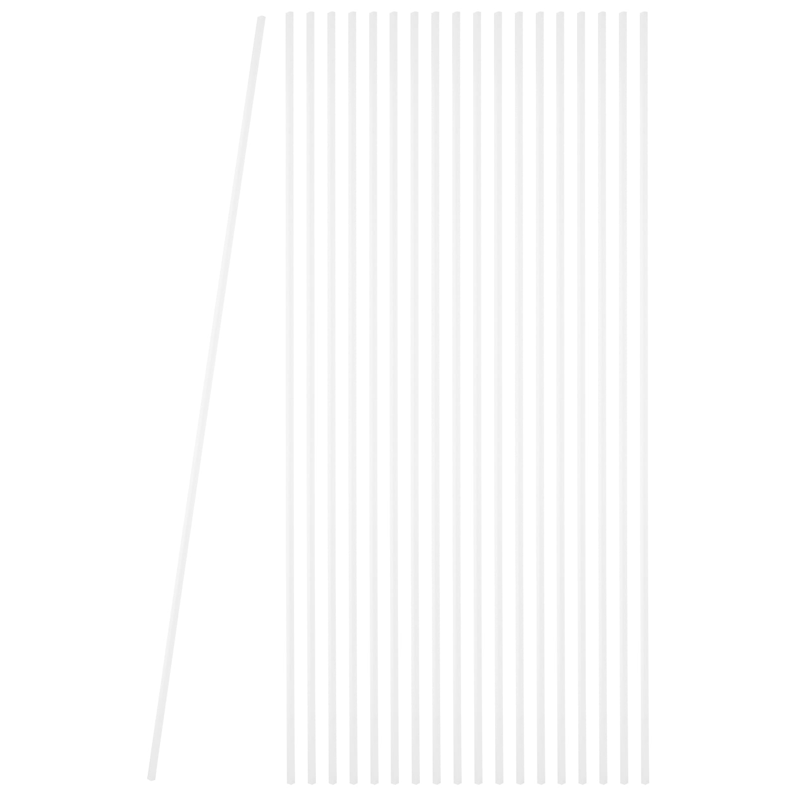 White ABS Hollow Square Tube for Decor 20 Pieces Versatile Craft ...