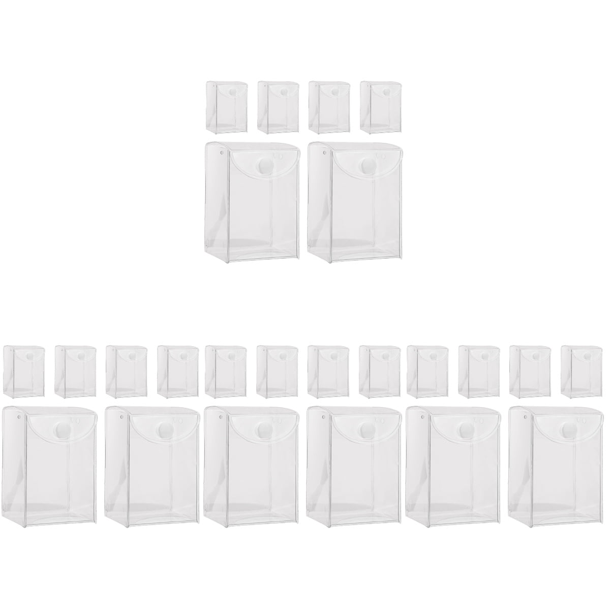 CYLINDSOME 24 Pcs Clear Figures Doll Display Box Hanging Action Figures ...