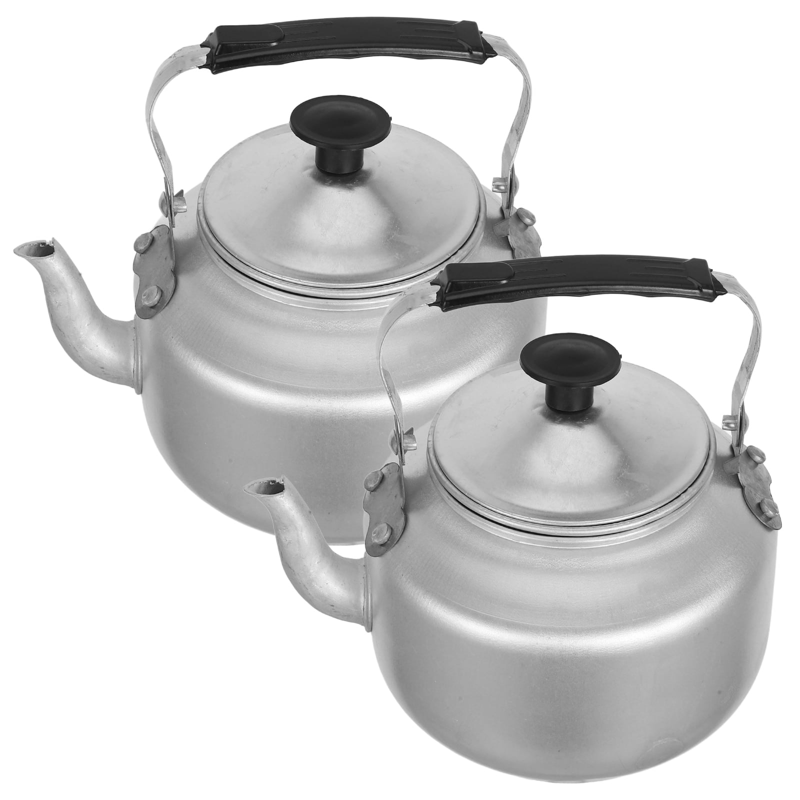 CYLINDSOME 2Pcs Metal Tea Pot Tea Kettle Stovetop Ergonomic Handle Tea ...