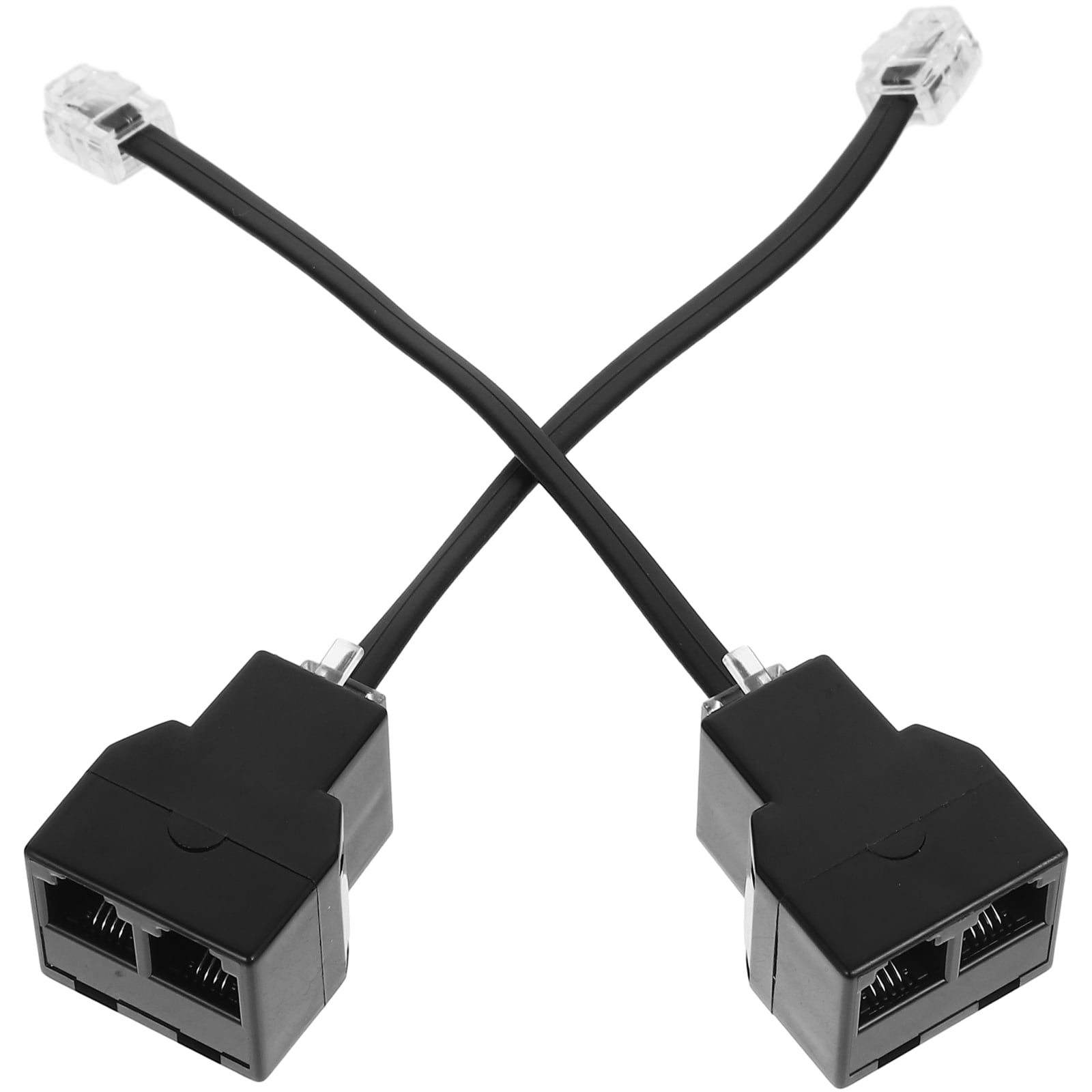 2Pcs RJ11 Adapter Telephone Line Splitter Adapters Supplies - Walmart.com