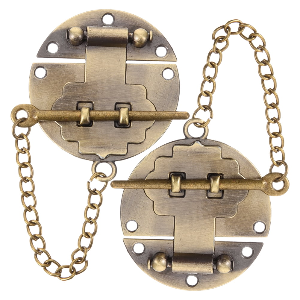 CYLINDSOME 2Pcs Vintage Wooden Box Hasp Lock Decorative Jewelry Box ...