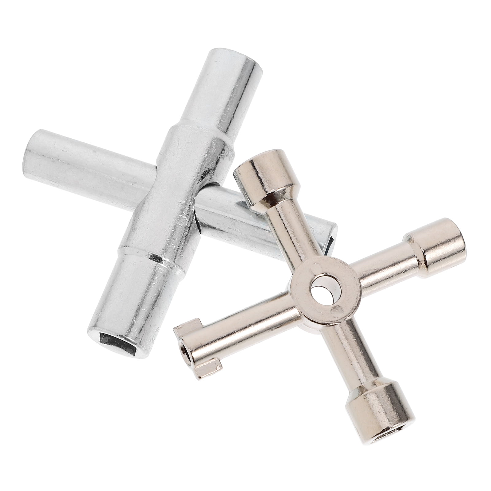 CYLINDSOME 2pcs Utilities Keys 4 Way Spigots Keys Water Meter Valve ...