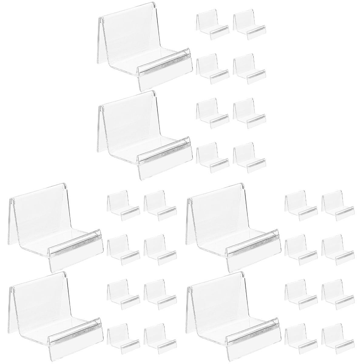 CYLINDSOME 30 pcs Clear Wallet Display Stand Retail Store Holder Shelf ...