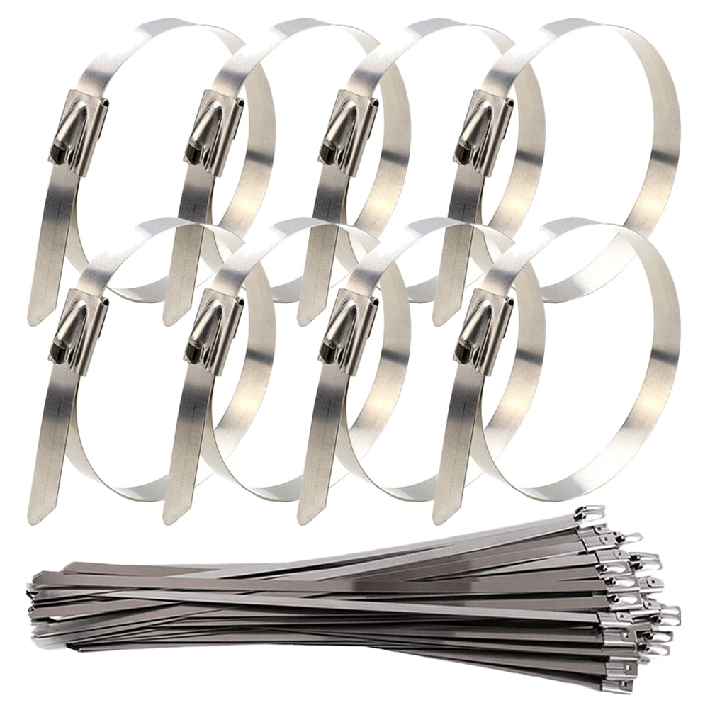 CYLINDSOME 30pcs Stainless Steel Cable Ties Locking Metal Multi-Purpose ...