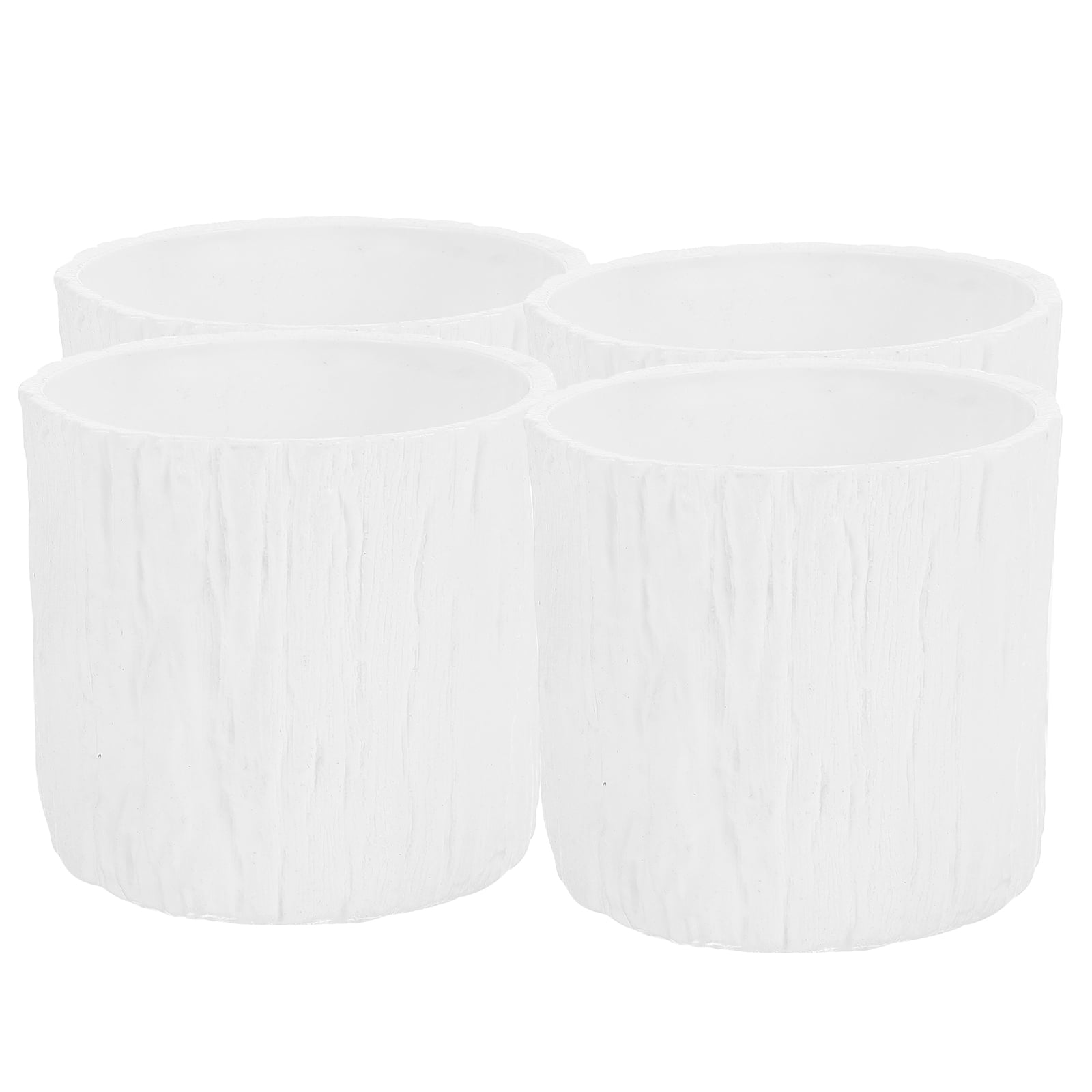 CYLINDSOME 4Pcs Bonsai Pot Fake Wood Bark Flower Container Imitated ...