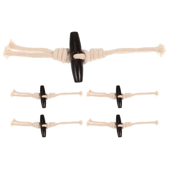 5 Pairs Coat Clothing Toggle Horn Buttons for Clothes Wood Decorations ...