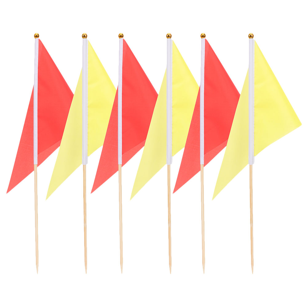 CYLINDSOME 6Pcs Site Construction Mark Flags Garden Sign Flags Lawn ...