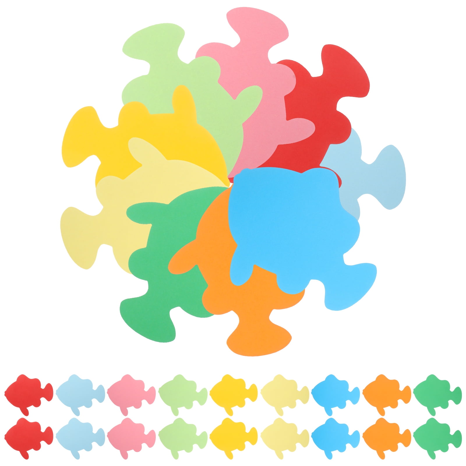 CYLINDSOME 72Pcs Small Fish Shape Paper Cutouts Lovely DIY Paper ...