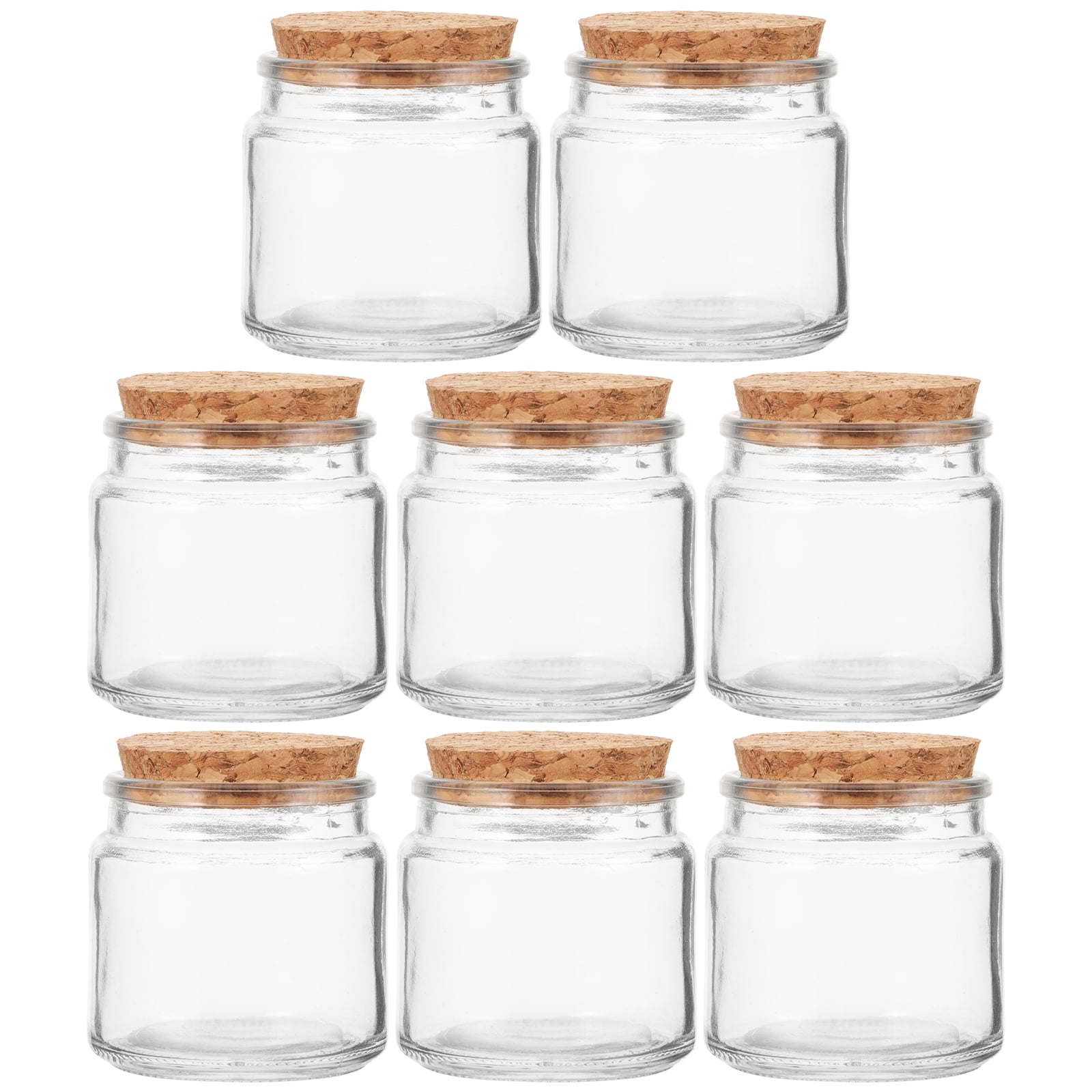 CYLINDSOME 8pcs Empty Candle Jars Glass Candle Jars with Lids Candle ...