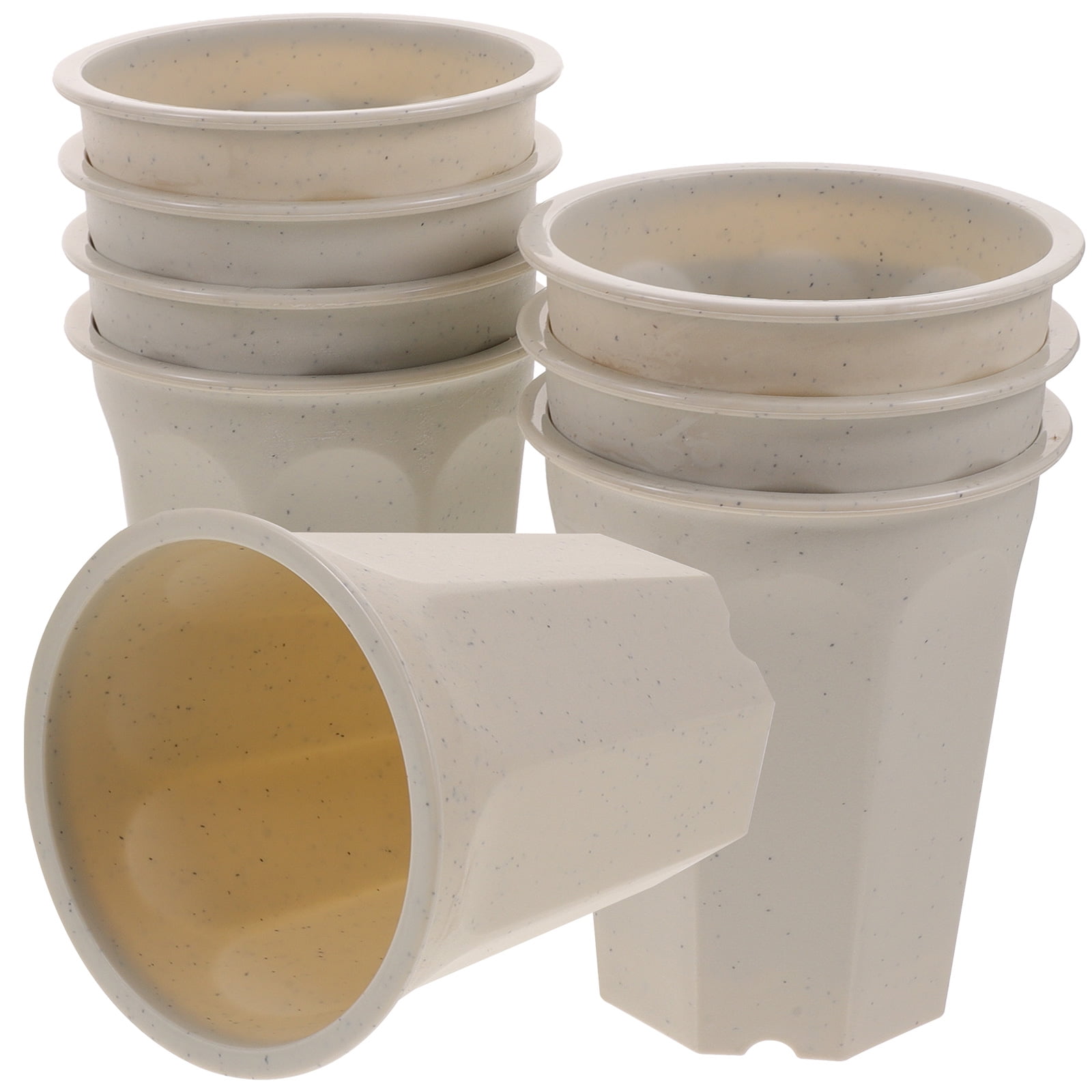 CYLINDSOME 8pcs Plastic Planter Deep Plant Nursery Pots Garden Plant ...