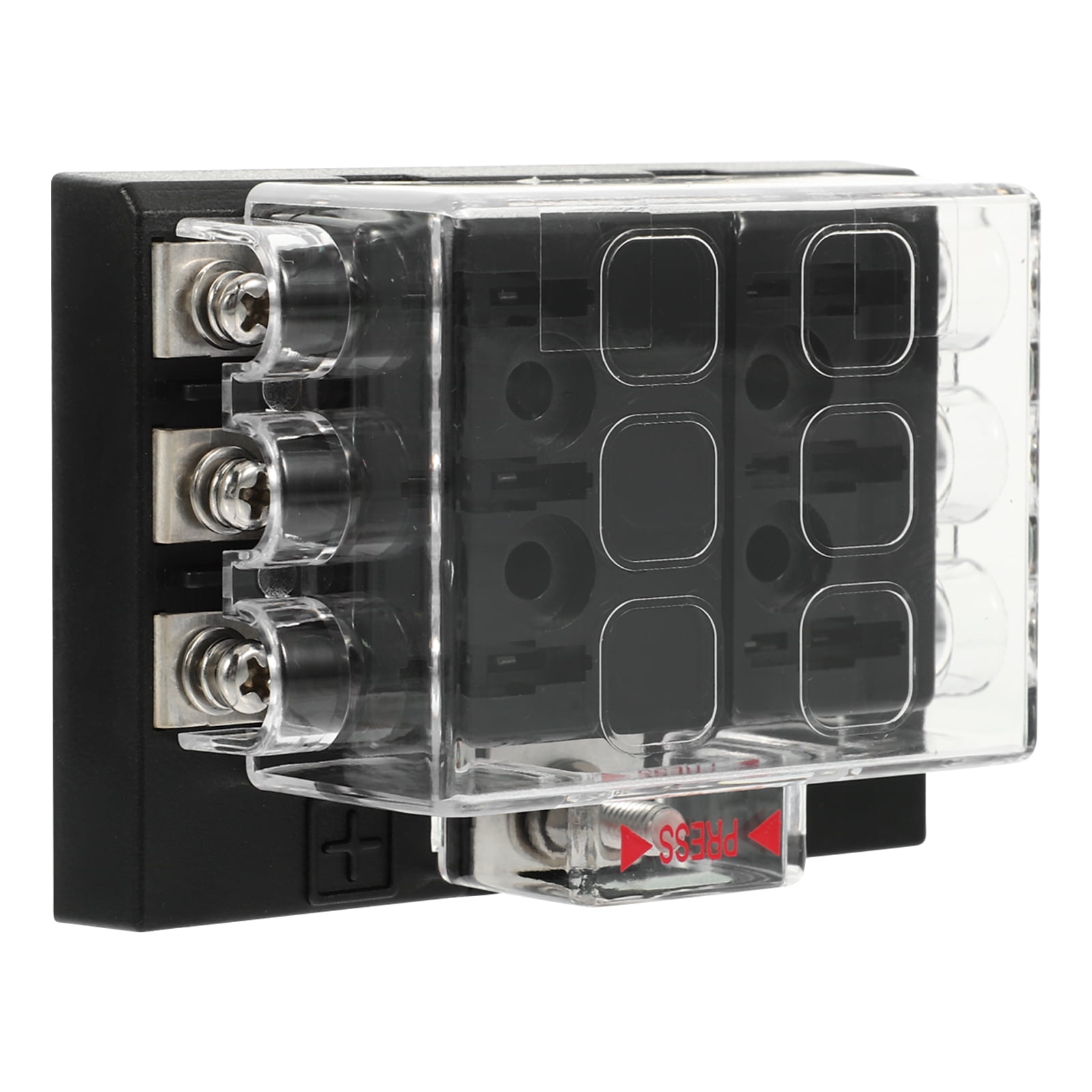 CYLINDSOME Automotive Fuse Block Boat Fuse Panel 6 Way Fuse Block ...