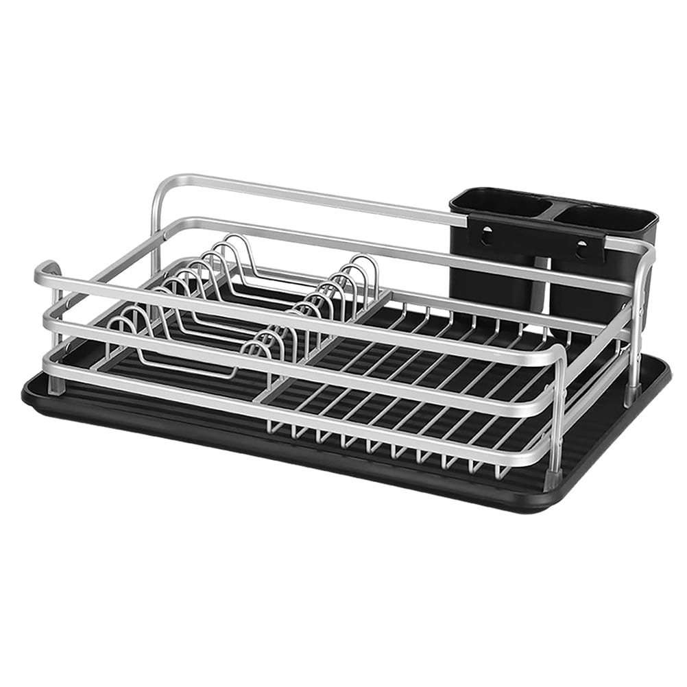 ORDDIART Dish Drying Rack For Kitchen Dish Drainer Rack Black 1Set ...