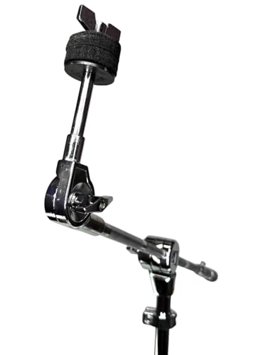 CYMBAL BOOM STAND Chrome Heavy Duty 1" Thick Adjustable Double Braced ...
