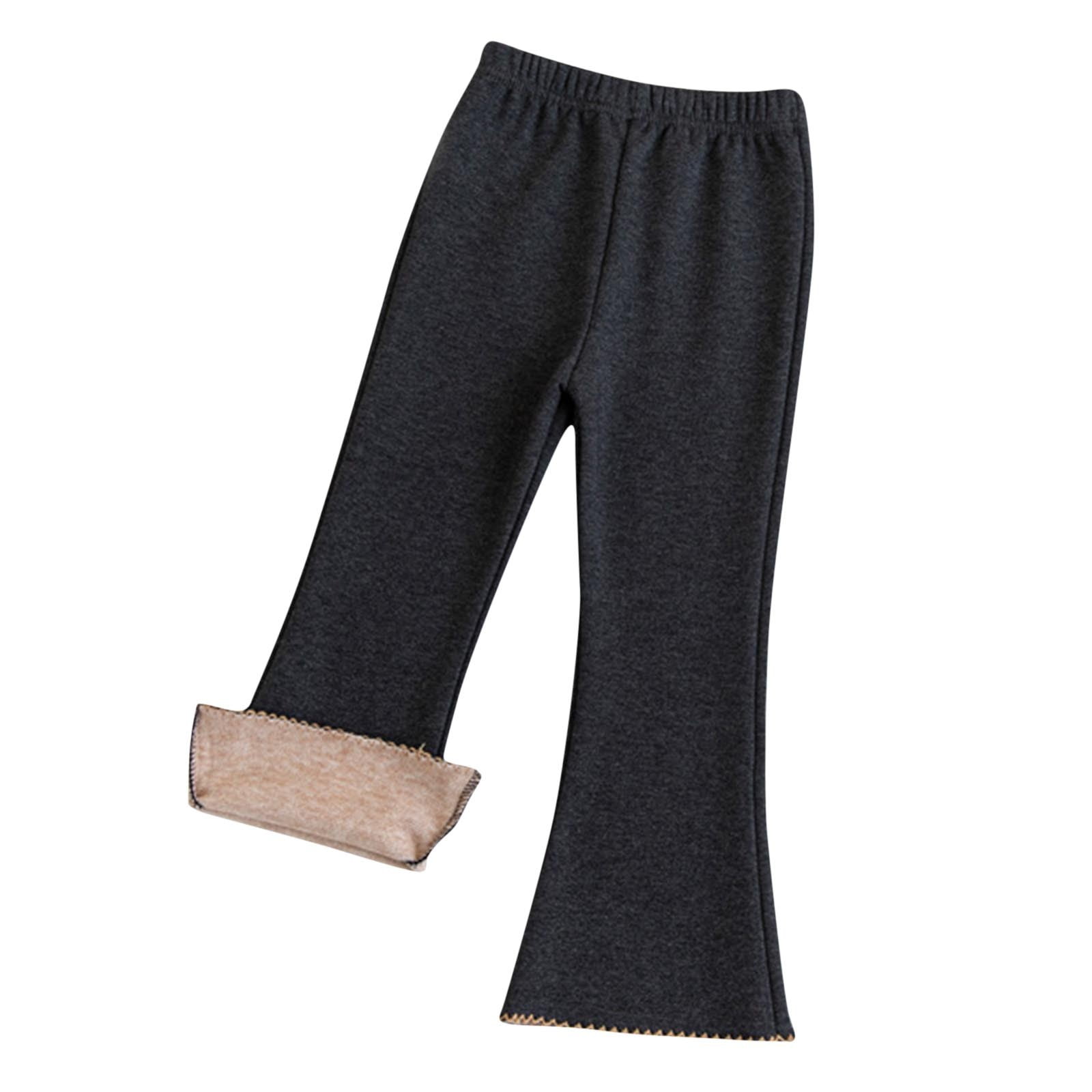 CYMMPU Girls Flare Leggings-Toddler Girl Fleece Warm Bell Bottom Pants ...