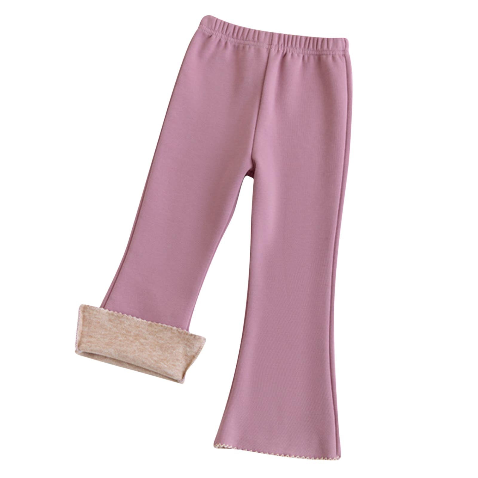CYMMPU Girls Flare Leggings-Toddler Girl Fleece Warm Bell Bottom Pants ...