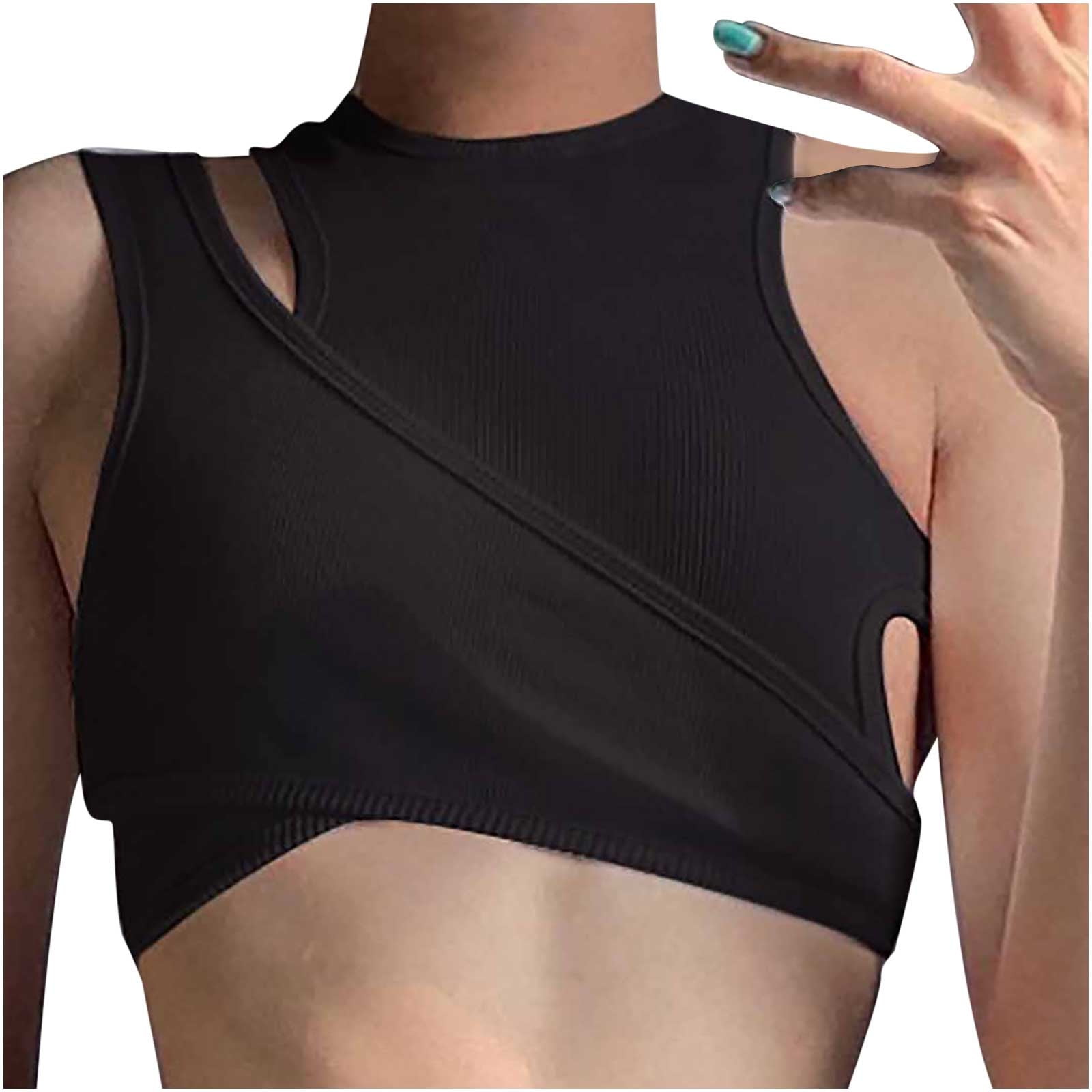 Cymmpu Sexy Cutout Crop Tank Top For Women 2023 Summer Y2k Sleeveless