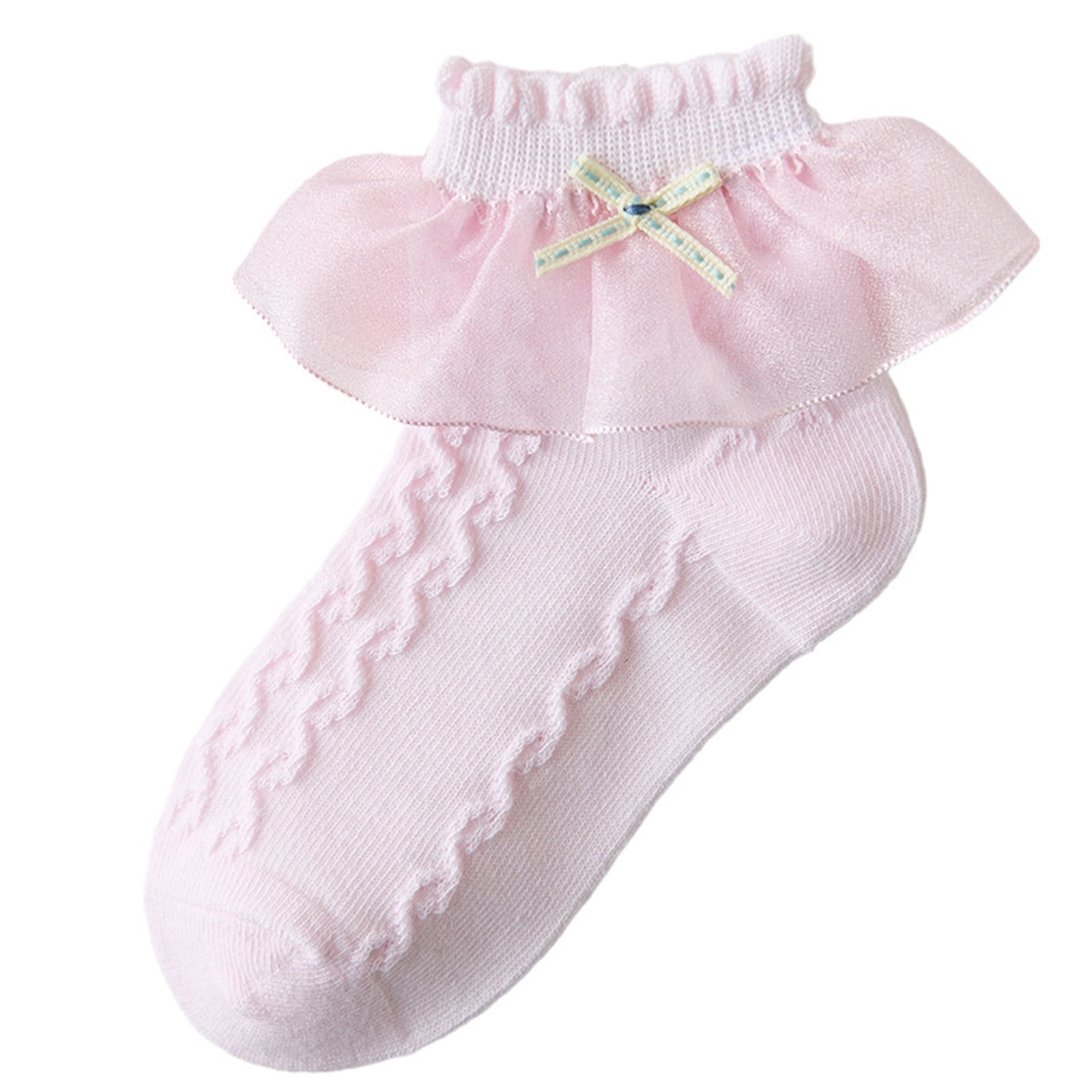 CYMMPU White Lace Ruffle Frilly Socks Dress Sock Girls Ruffle Cotton ...