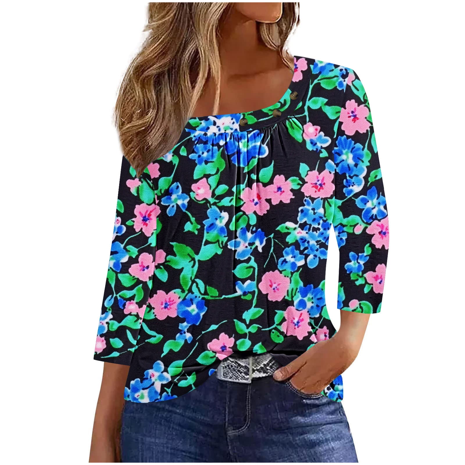 CYMMPU Women's Basic Tees Trendy Tunic Tops Casual Summer Fall Shirts ...