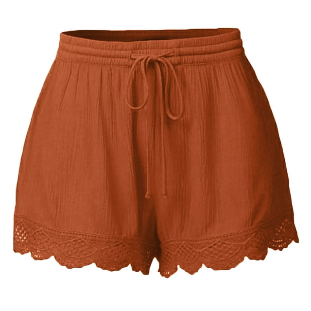 Cymmpu Womens Casual Shorts Summer Comfy Casual Solid Short Pants