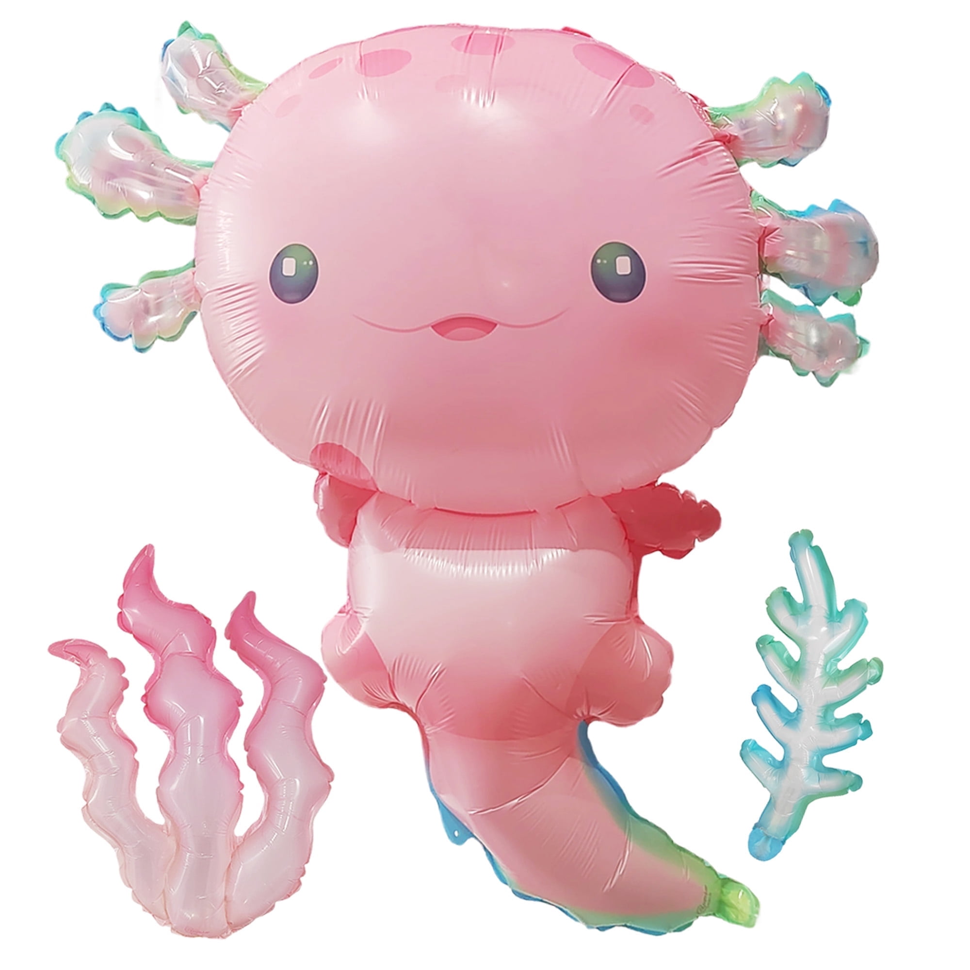 CYMYLAR Giant Axolotl Balloon Set 3pcs Pink Mylar Foil Balloons Kit ...