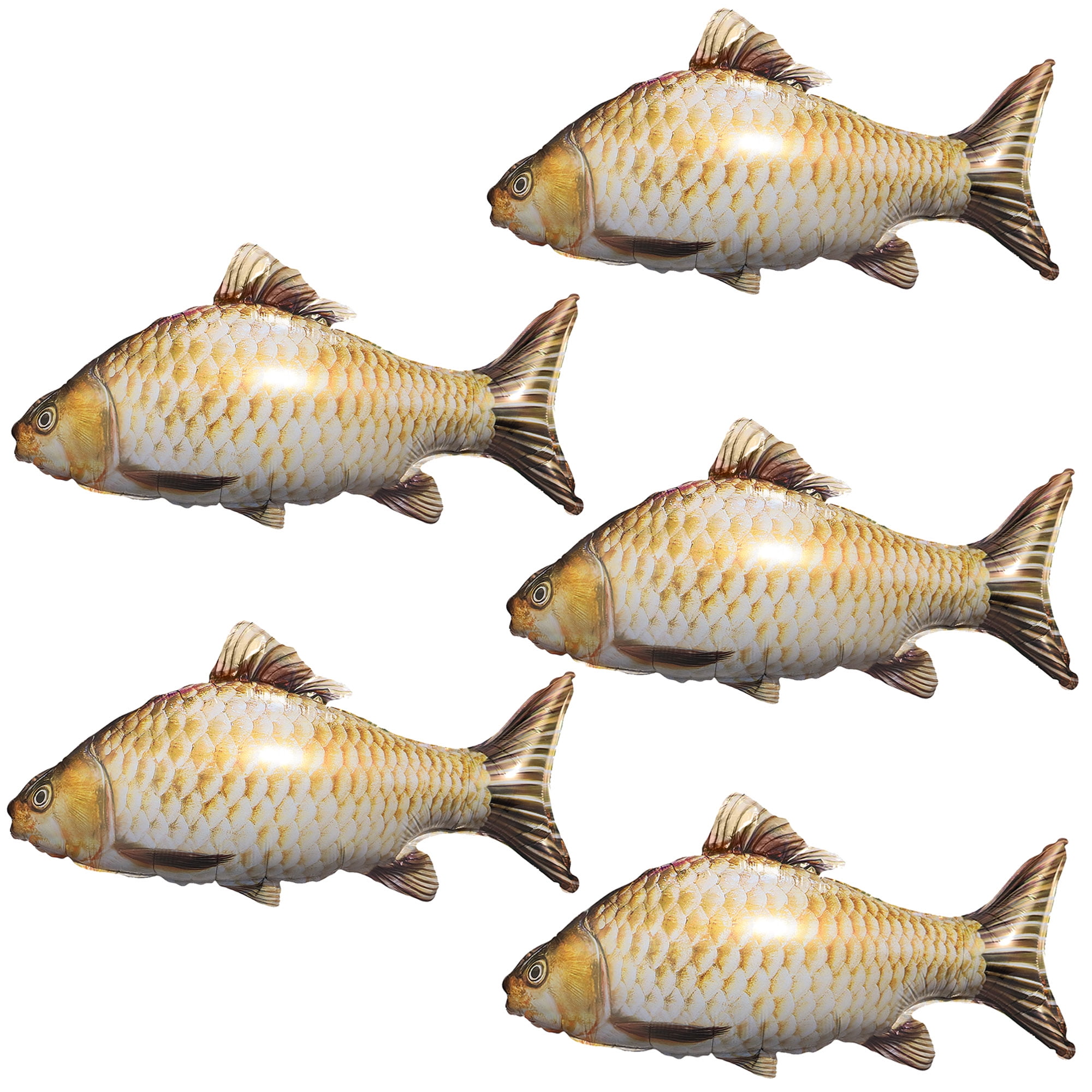 CYMYLAR 33inch Realistic Carp Fish Foil Balloon, 5-pack for Fishing ...