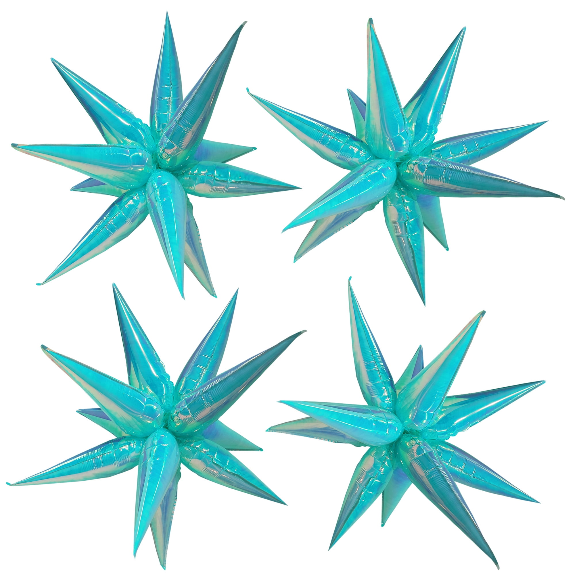 CYMYLAR Star Burst Balloon,26 "Dazzling Ice Blue Exploding Star Foil ...