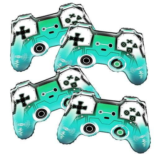 CYMYLAR Video Game Controller Balloon 4 Pcs Video Game Party Balloons ...