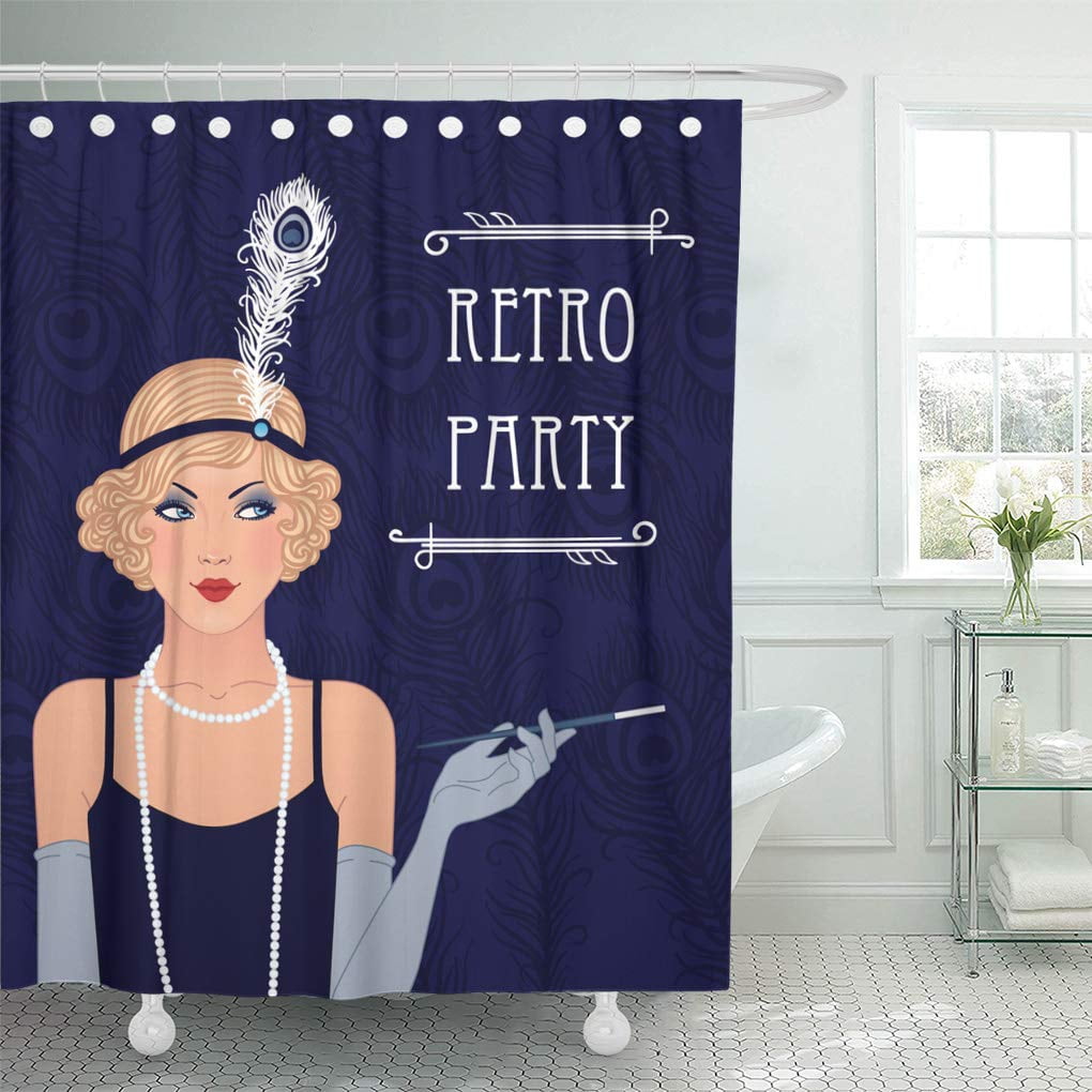 CYNLON 1920S Blue Retro Party Flapper Girl Vintage Women 20S Bathroom ...