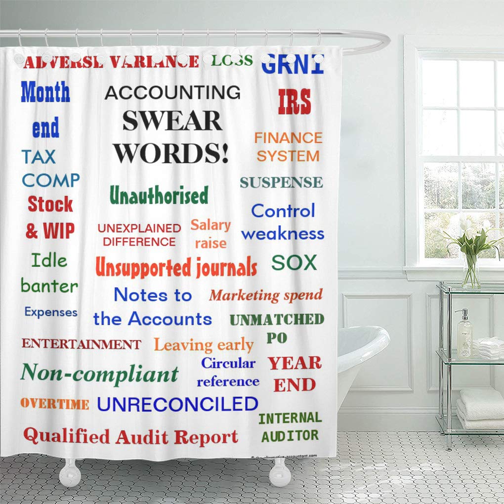 CYNLON Accountant Accounting Swear Words Office CPA Funny Joke ...