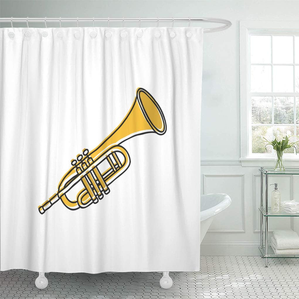 CYNLON Acoustic Colorful Sketch Doodle Trumpet Yellow Cartoon Celebrate ...