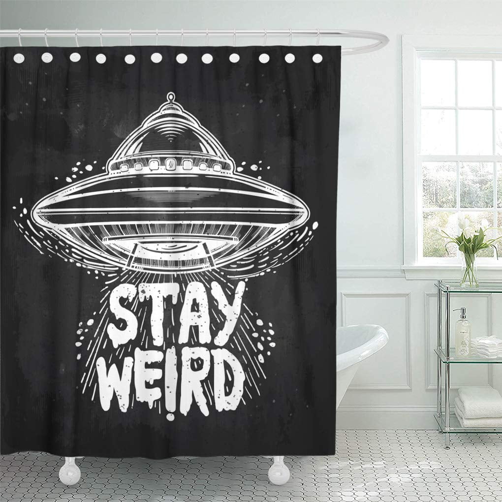 CYNLON Alien Stay Weird Lettering Inspirational UFO Tattoo Martian ...
