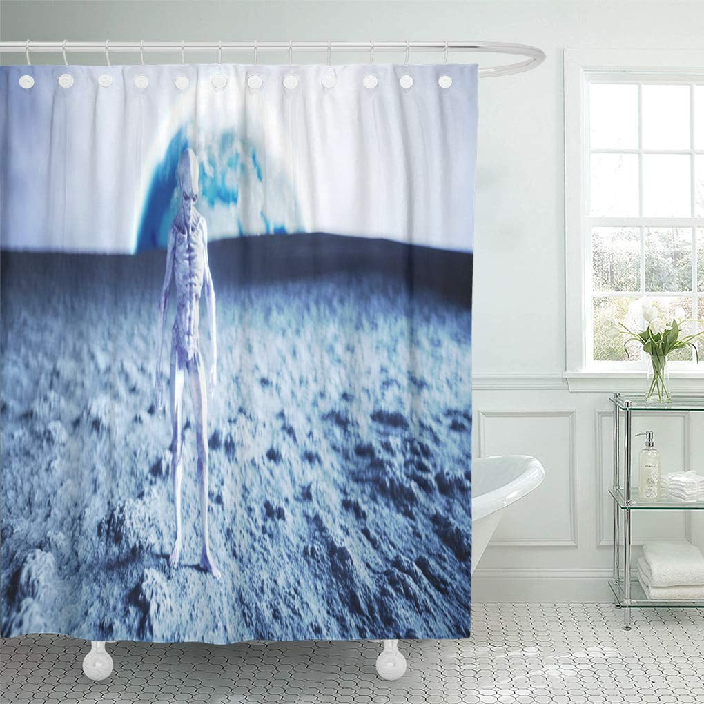 CYNLON Black Beautiful Alien on Planet Moon Earth Backgound UFO ...