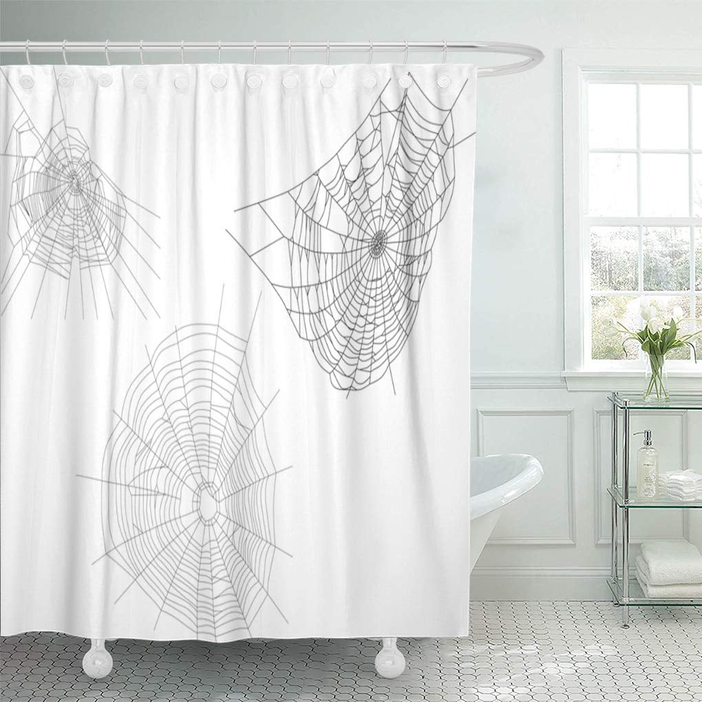 CYNLON Black Cobweb Three Spider Webs White Collection Arachnid ...