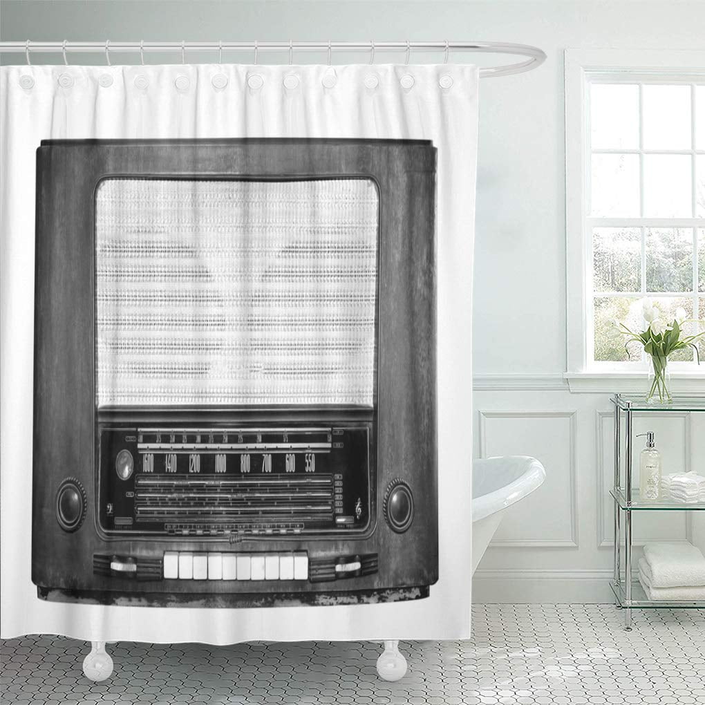 CYNLON Brown Black Band Vintage Tube Radio Receiver White Old Bathroom ...