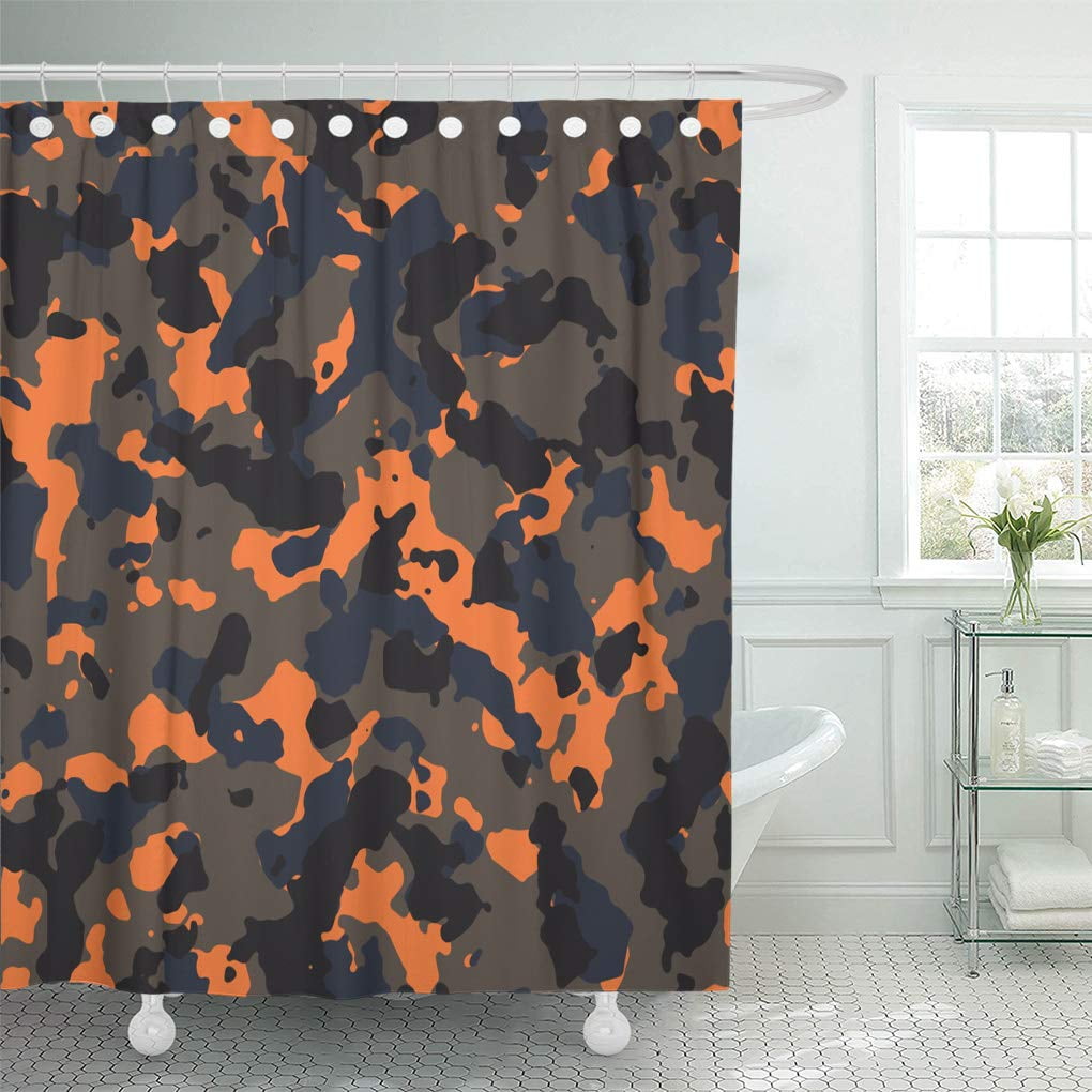 CYNLON Camouflage Dark and Orange Camo Pattern Black Camoflauge ...