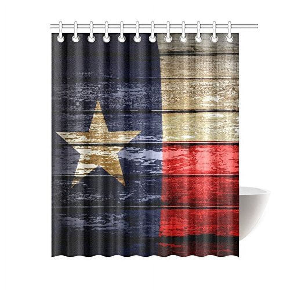 CYNLON Closeup of Texas Flag Bathroom Bathroom Decor Bath Shower ...