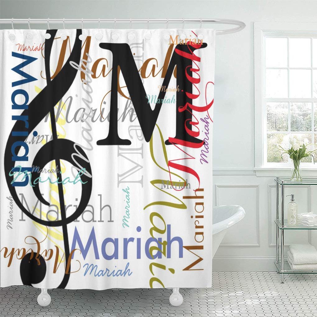 CYNLON Colorful Elegant Treble Clef Music Note Monogram Color Names ...