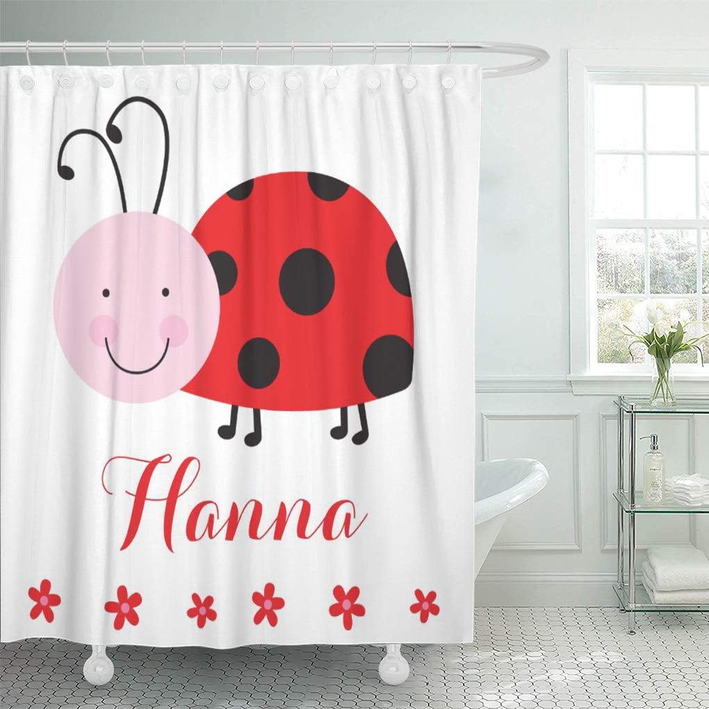 CYNLON Colorful Girl Little Red Ladybug Personalized Pink Cartoon Cute ...