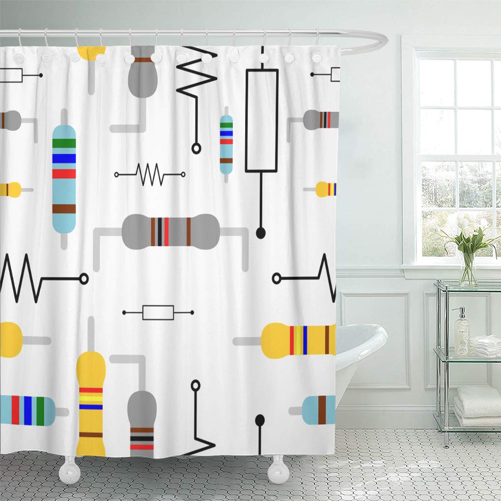 CYNLON Electric Resistor Seamless Pattern Symbol Electronic Background ...