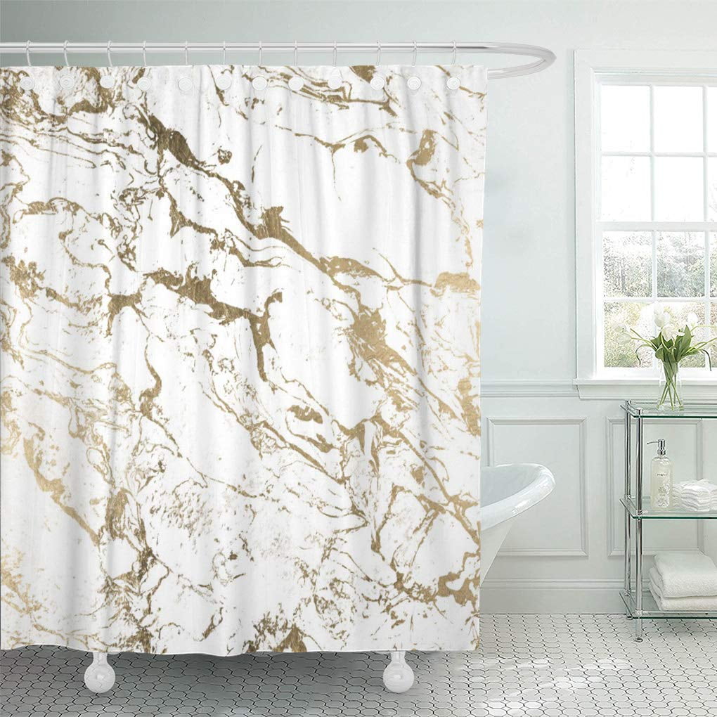 Cynlon Elegant Modern Chic Faux Gold White Marble Original Luxurious